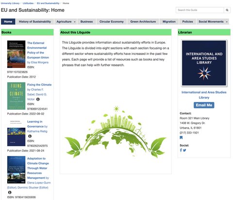 New LibGuide on the EU and Sustainability | European Union Center ...